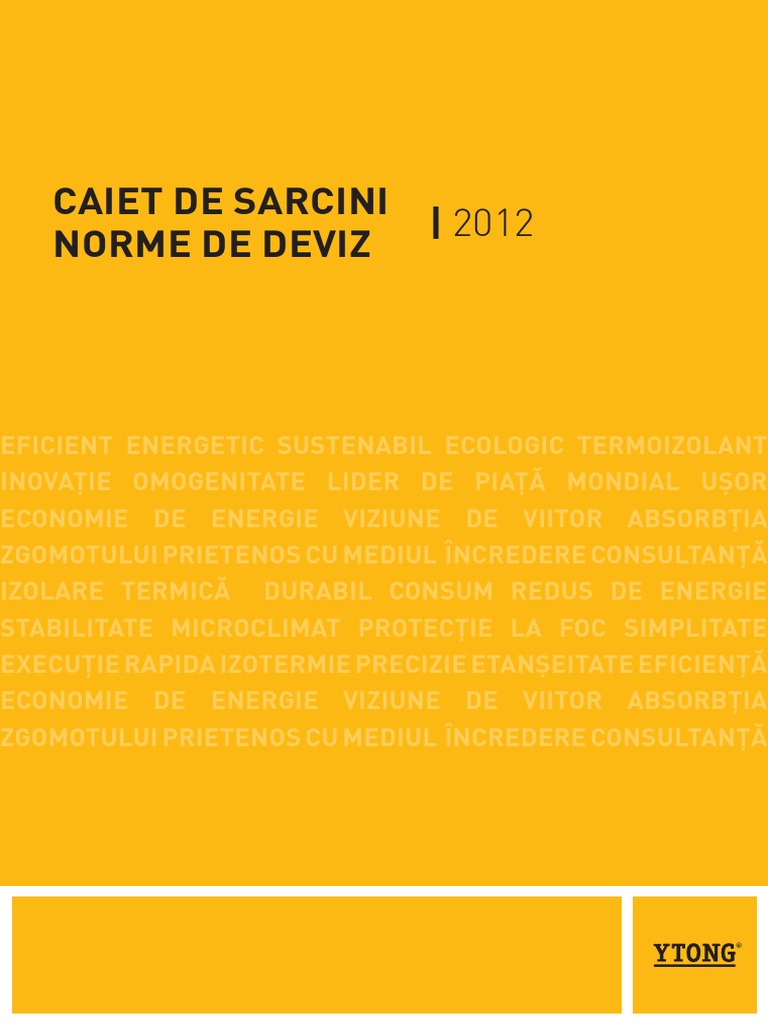 Caiet - de - Sarcini Ytong PDF | PDF