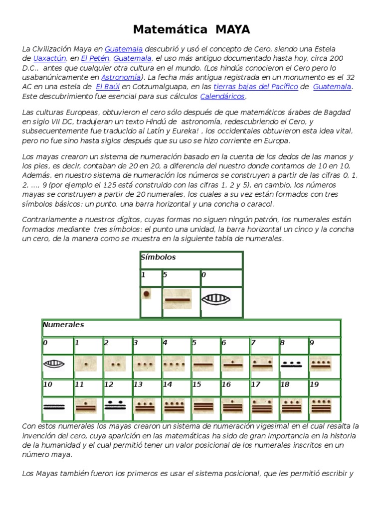Matemática MAYA | PDF | Civilización maya | Venus