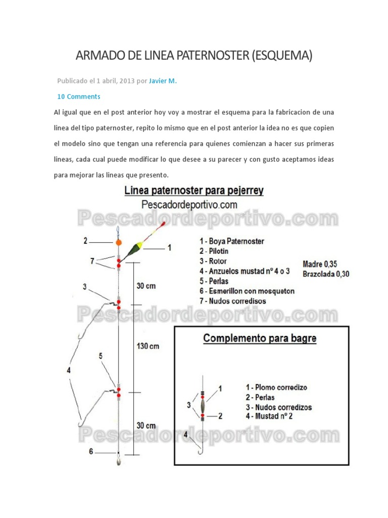 Armado de Linea Paternoster | PDF