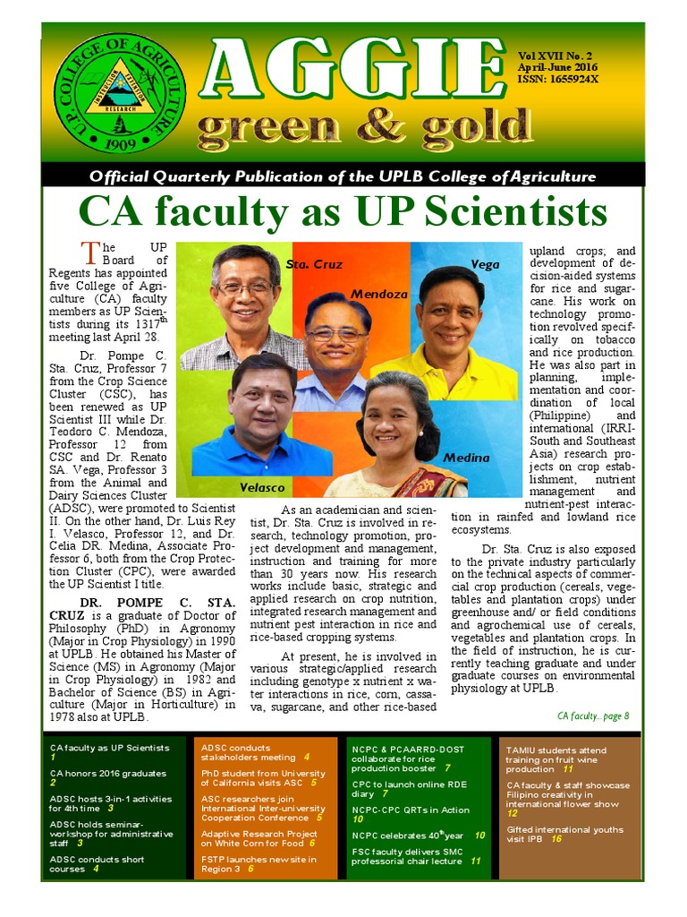 AGG April June2016 | PDF | Dairy Farming | International Rice Research ...