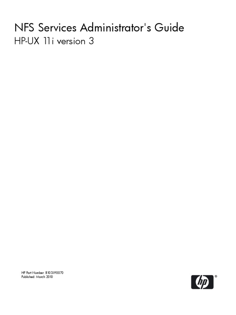 NFS Services Administrator's Guide HP-UX 11i Version 3 | Download Free PDF | File System | Cache ...