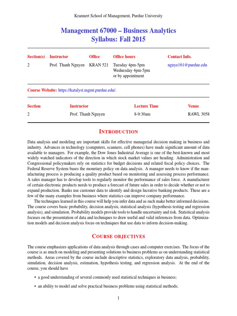 Business Analytics | PDF | Probability Distribution | Statistics