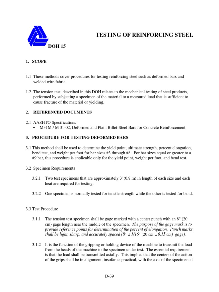 Steel Tests | PDF | Ultimate Tensile Strength | Strength Of Materials