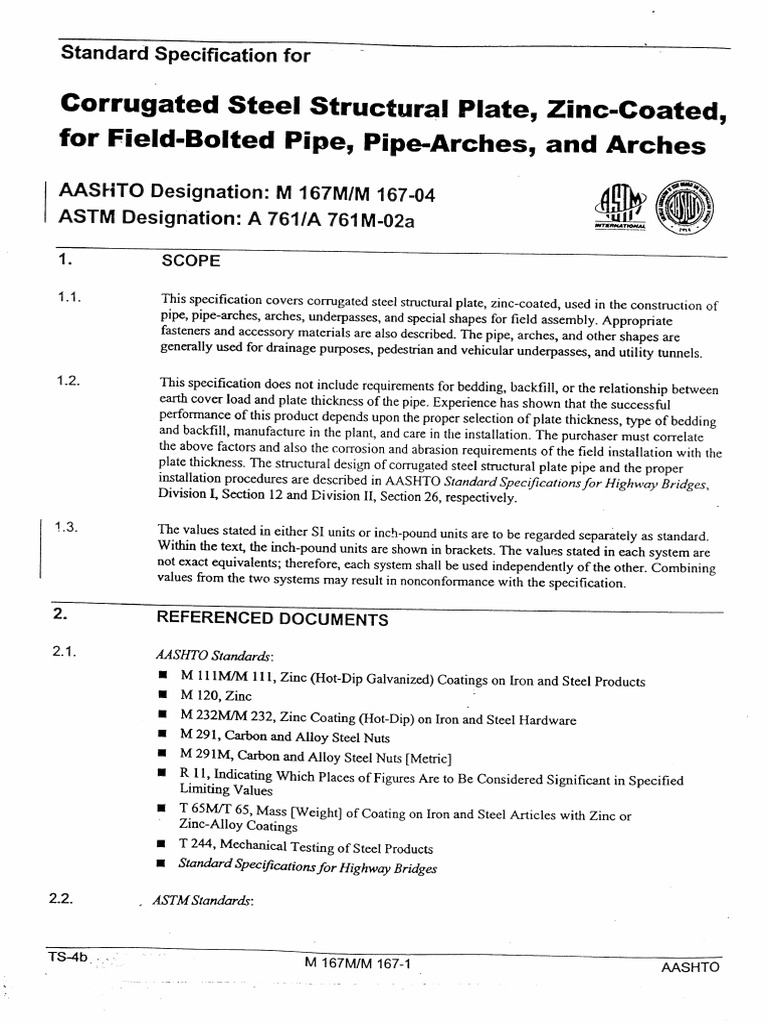 Aashto M-167-04 | PDF