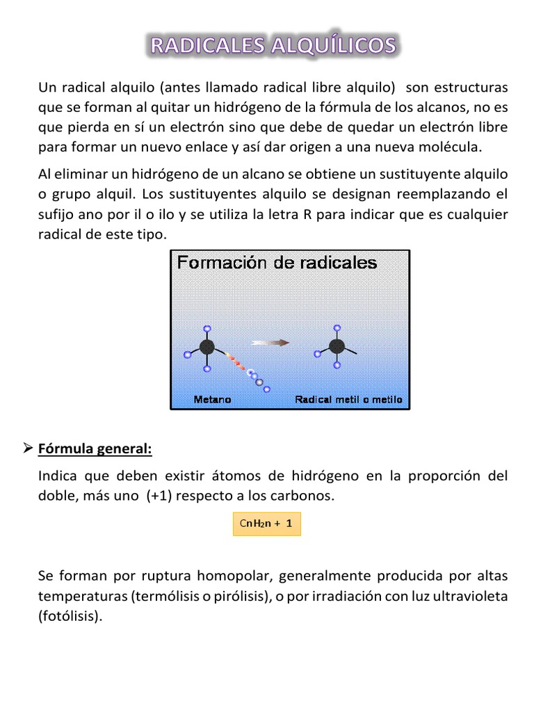 RADICALES ALQUÍLICOS