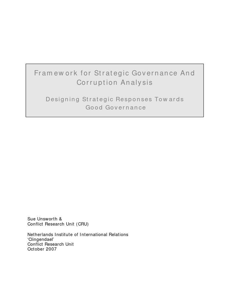 Framework For Strategic Governance and Corruption Analysis | PDF ...