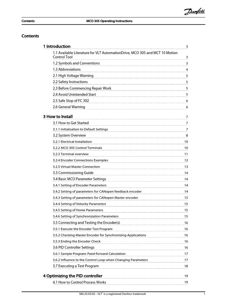 MCO 305 Operating Instruction | PDF | Electrical Engineering | Computing And Information Technology