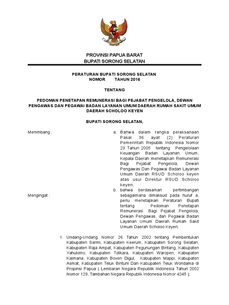 SK Penetapan Remunerasi | PDF