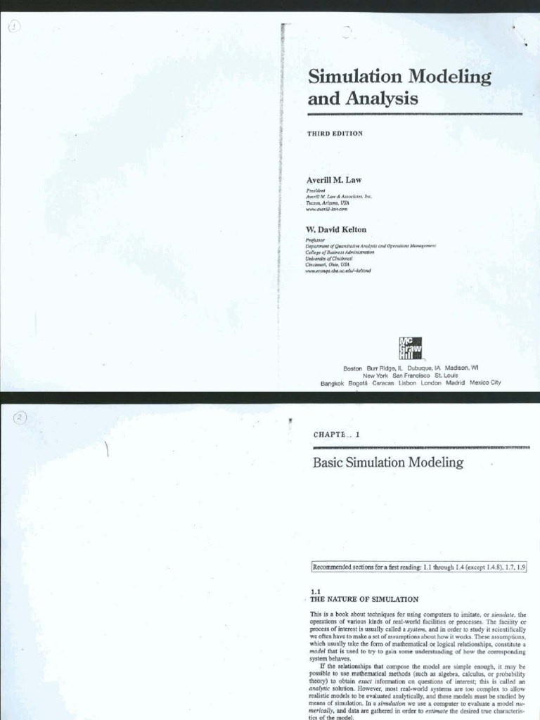 Simulation Modeling and Analysis - Third Edition - Averill M Law - W ...