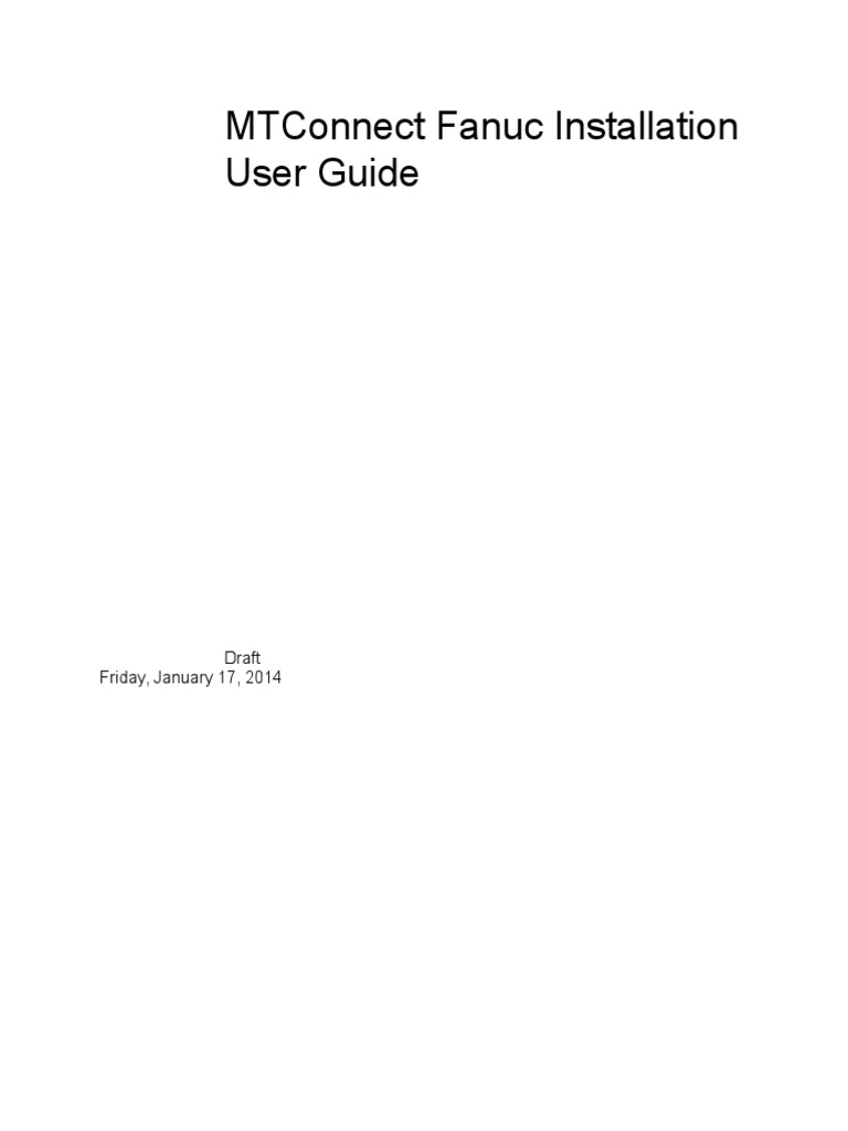 MTCFanuc Adapter Install | PDF | Installation (Computer Programs ...