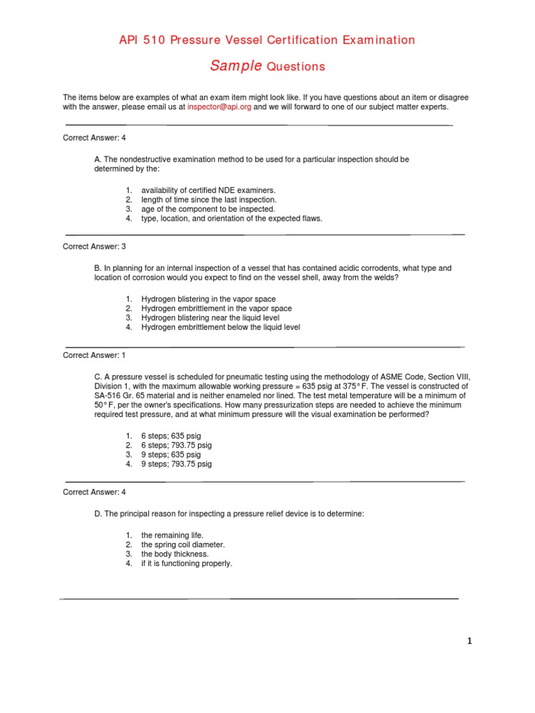 510 Sample Questions Rev 061815 | PDF