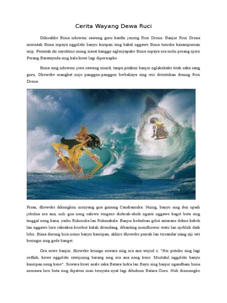Cerita Wayang Dewa Ruci | PDF