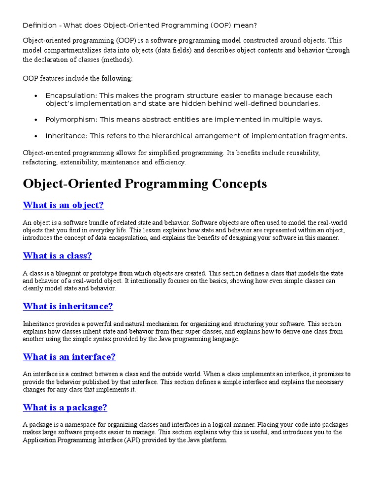 Understanding Object-Oriented Programming | PDF