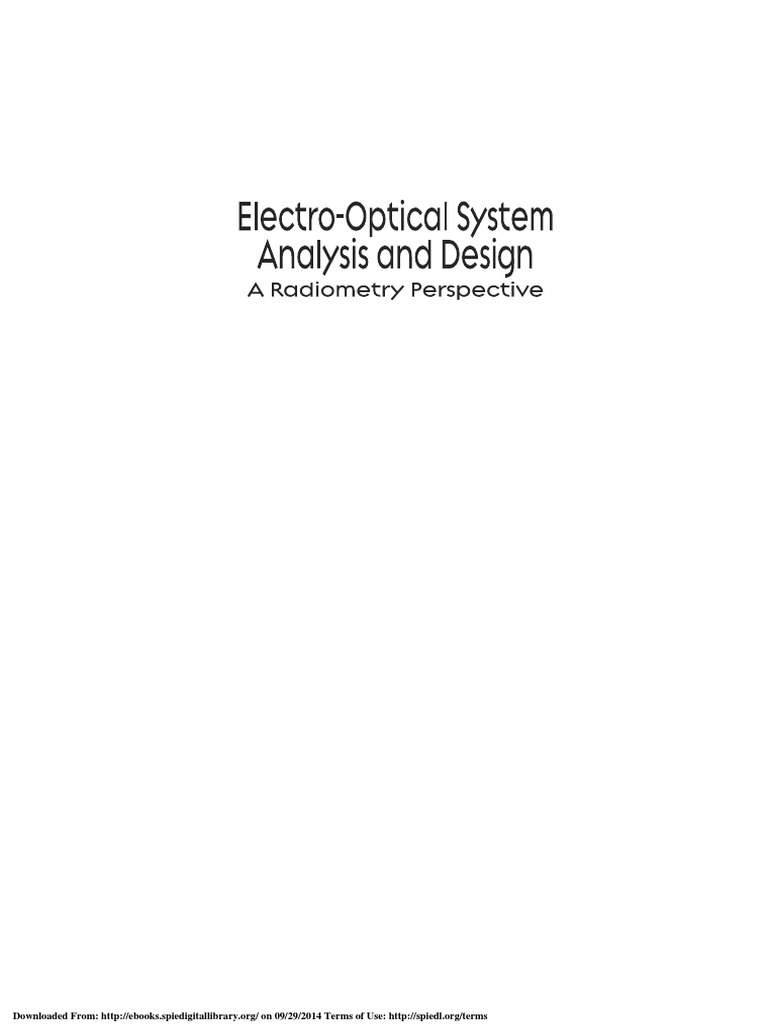 Electro-Optical System Analysis - Cornelius J. Willers | PDF ...