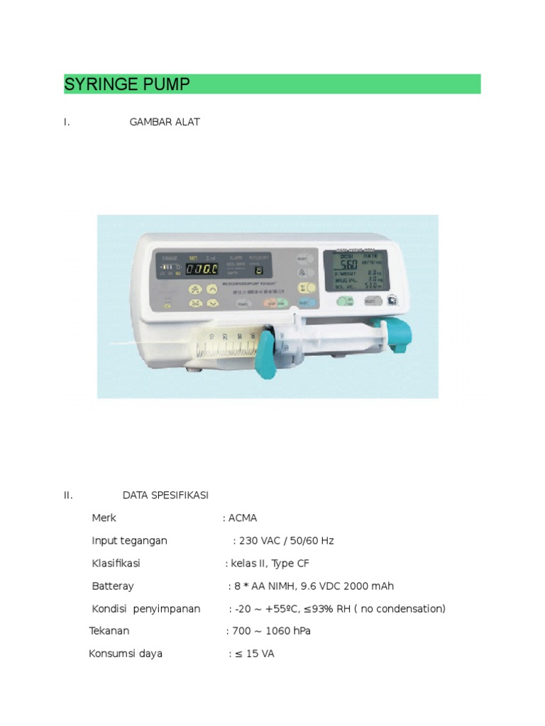 Syringe Pump | PDF | Teknologi & Rekayasa