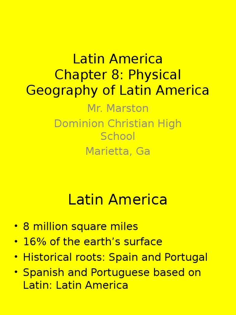 Latin America Chapter 8: Physical Geography of Latin America | PDF ...