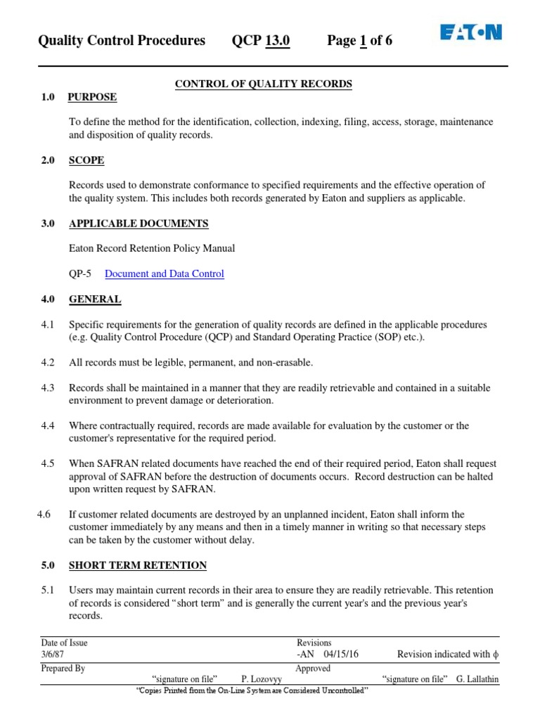 QCP 13.0 | PDF | Calibration | Quality (Business)