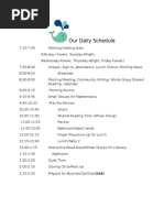 1st Grade Daily Schedule | PDF