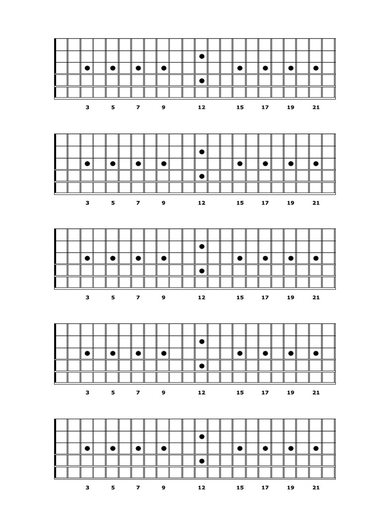 Blank Guitar Fretboard Diagram Pdf