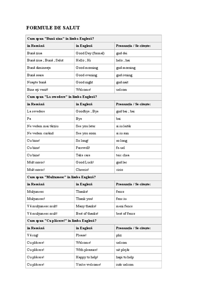 Formule de Salut | PDF