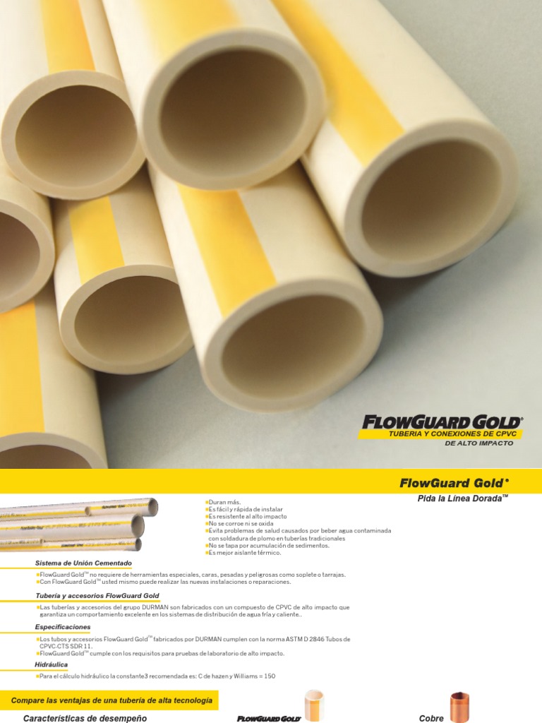Tuberia CPVC FlowGuard Gold | PDF | Cobre | Pulgada
