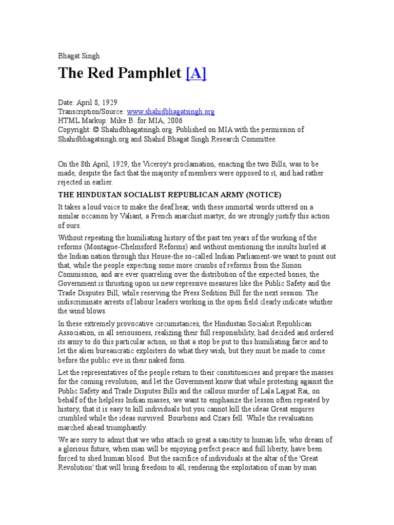 The Red Pamphlet | PDF | Political Theories | Political Movements