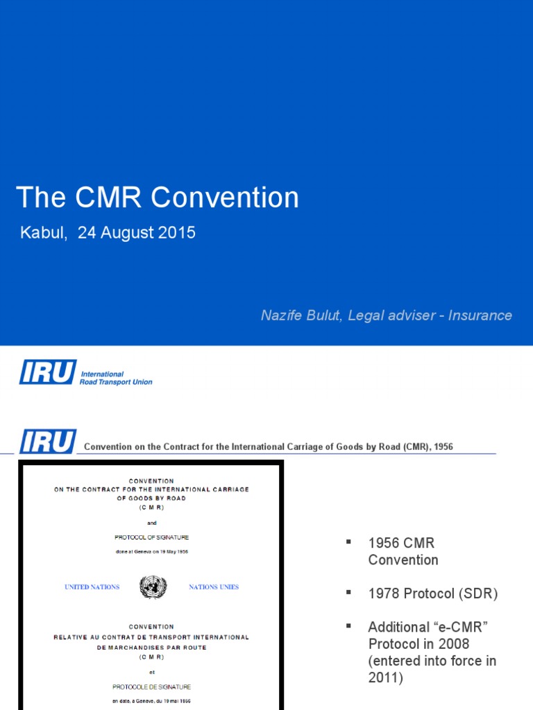 File 10 CMR Convention Iru | PDF | Special Drawing Rights | Insurance