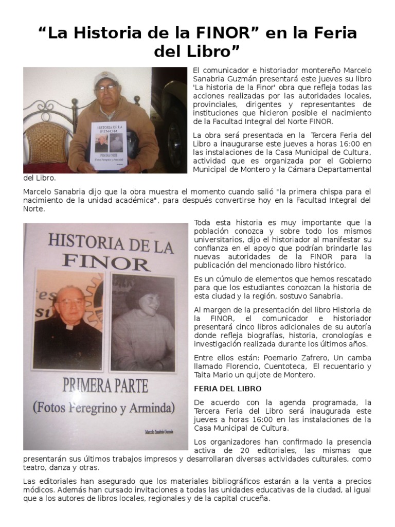 Historia de La Finor | PDF | Historiografía