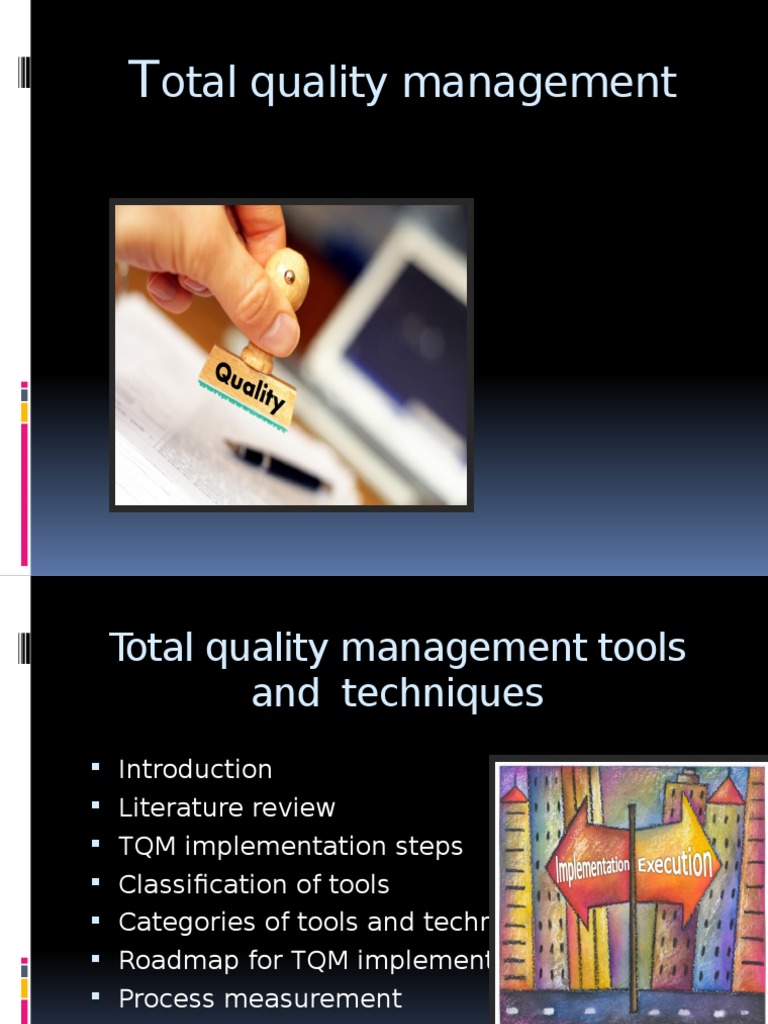 TQM Tools and Techniques | Download Free PDF | Qualitative Research ...