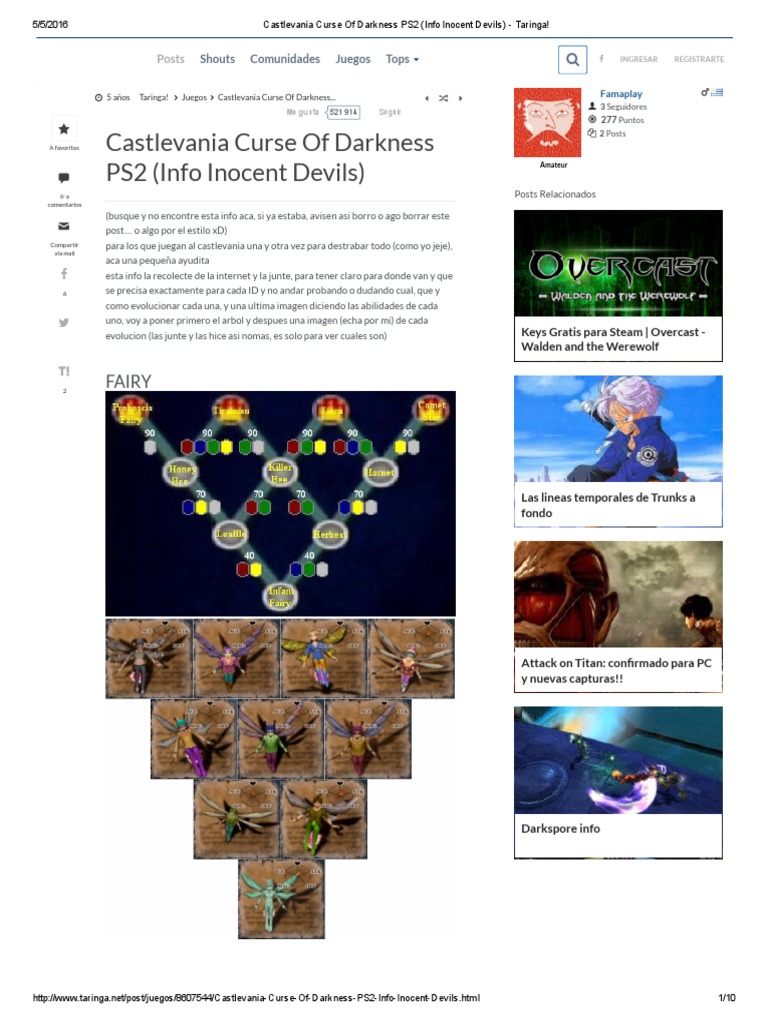Guía de Inocent Devils en Castlevania | PDF | Franquicias de ...