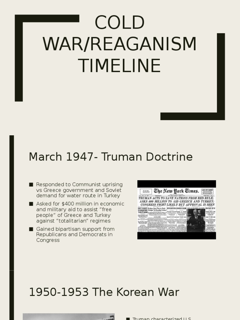 Cold War Timeline | Ronald Reagan | Joseph Mc Carthy