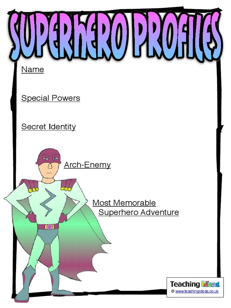 Superhero Profile Template | PDF