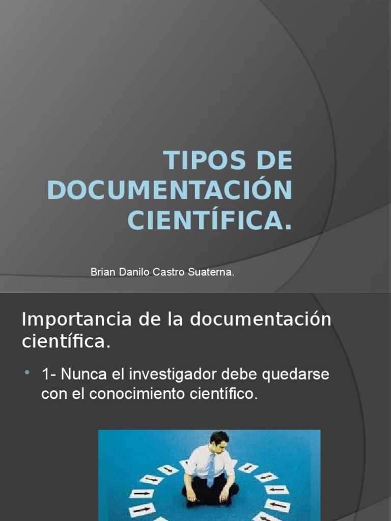 Tipos de Documentación Científica | PDF