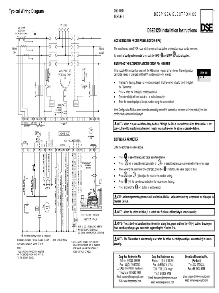 Dse 6120 Installation Instruction PDF | PDF | Battery (Electricity ...