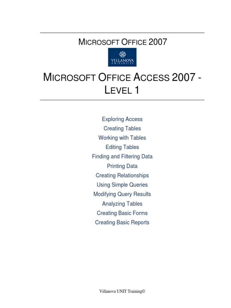 Access Level 1 | PDF