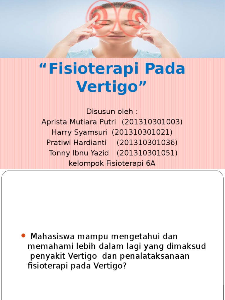 Fisioterapi Pada Vertigo | PDF