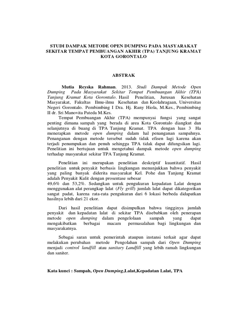 Metode Pembelajaran Open Dumping | PDF