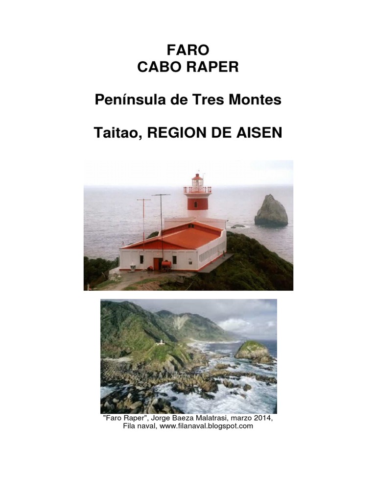 Chile, "Faro Cabo Raper", Taitao, Región de Aisén | PDF | Faro | Transporte