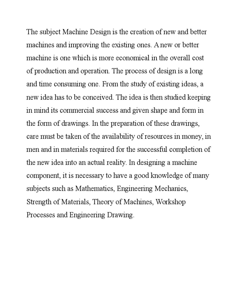 Comprehensive Guide to Machine Design | PDF | Machines | Design