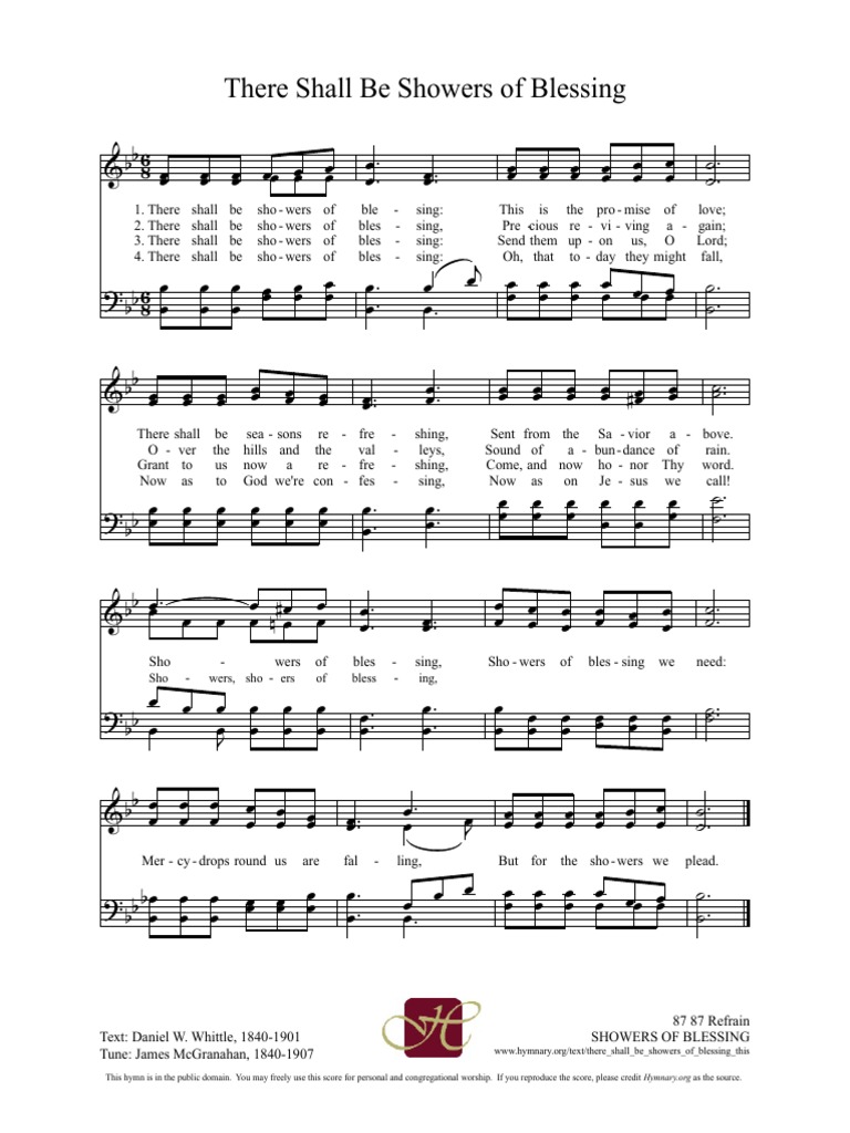 Showers of Blessing | PDF | Hymns | Christian Hymns
