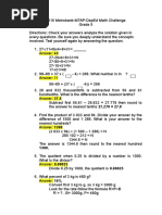 Grade 6 Mtap Reviewer With Answer Key | PDF