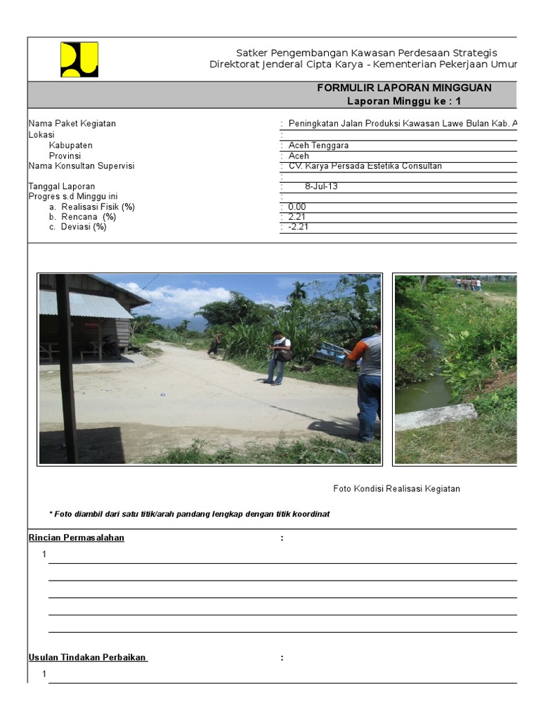 Lap. Mingguan (W1, W2, W3, W4) | PDF