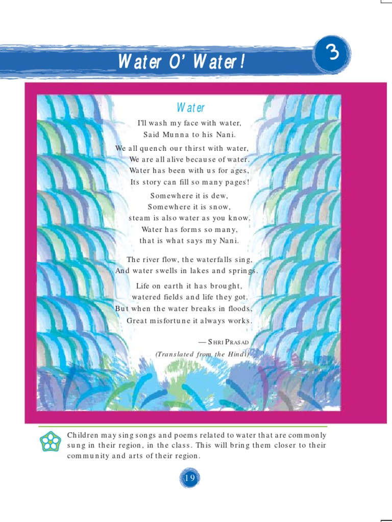 NCERT Class 3 Environmental Studies Water O’ Water ! | Drinking Water ...