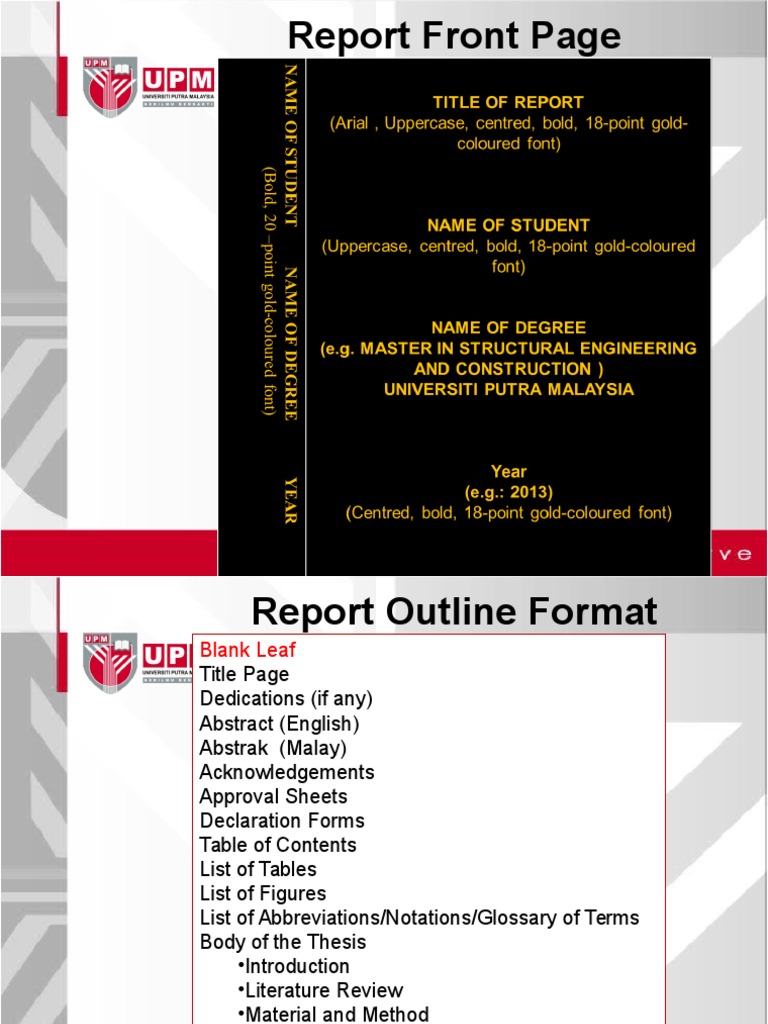 UPM FKA Thesis Format | PDF | Thesis | Abstract (Summary)