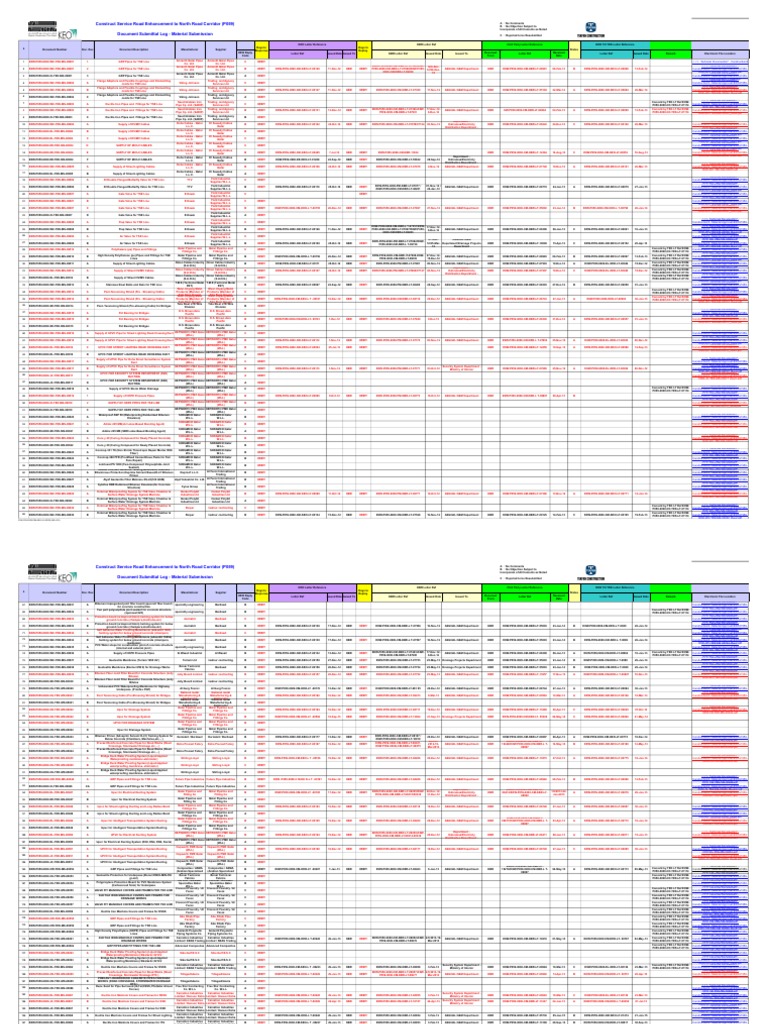 Material Submission Log for TSE Line | PDF | Concrete | Pipe (Fluid ...