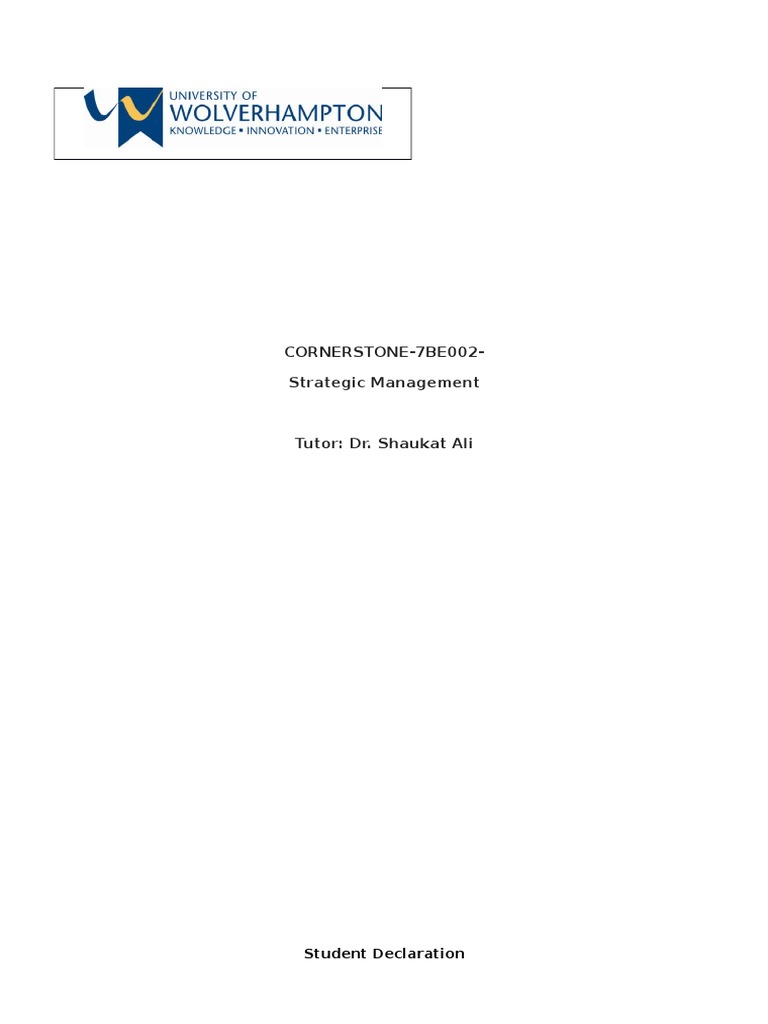 SM Sample | PDF | Strategic Management | Swot Analysis