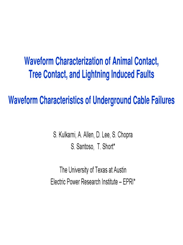 2010 07 Waveform Characteristics of Faults | PDF | Electric Arc ...