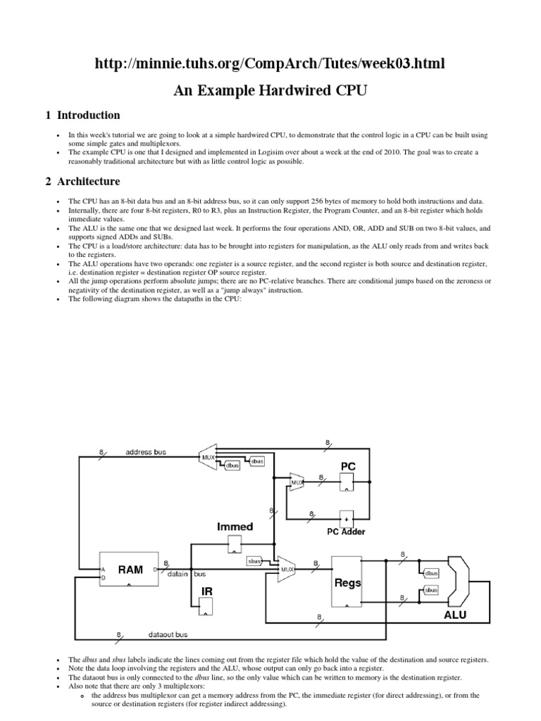 An Example Hardwired CPU | PDF | Central Processing Unit | Instruction Set