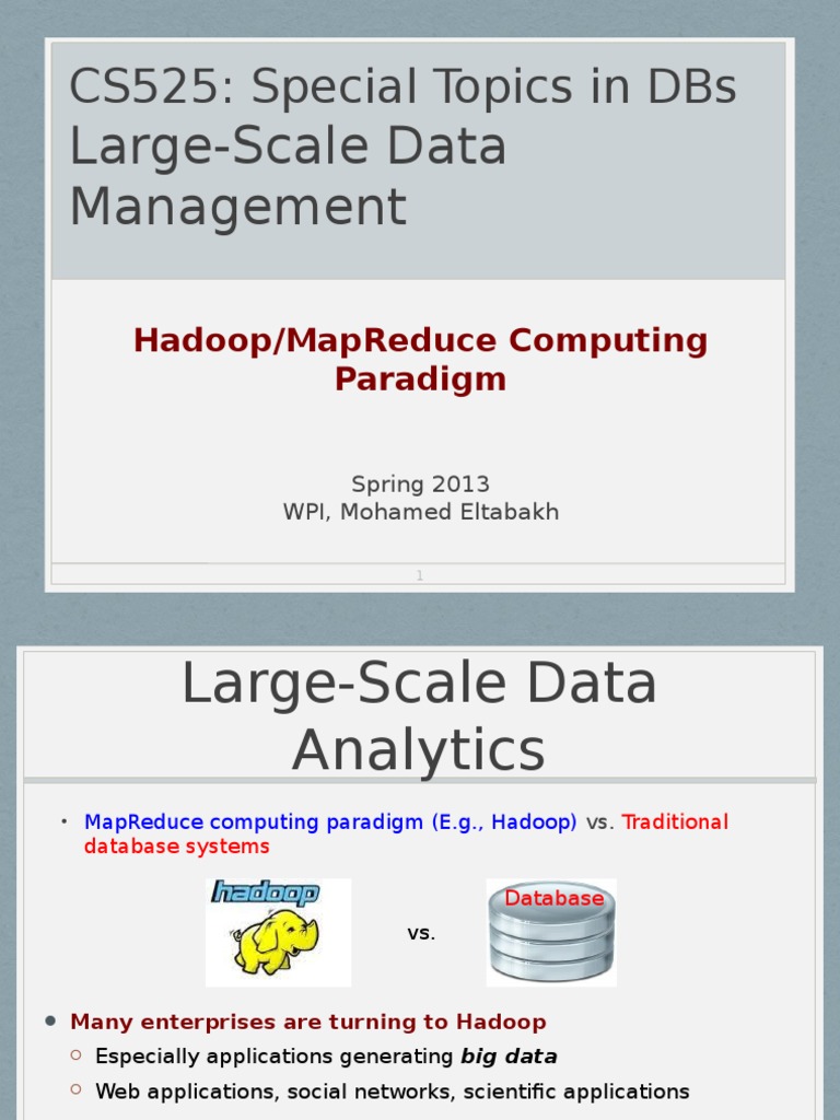Large-Scale Data Management: Cs525: Special Topics in Dbs | PDF