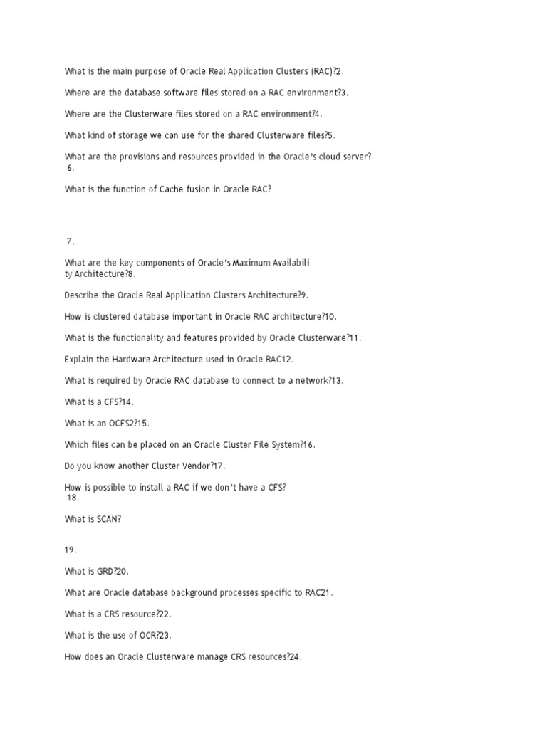 What Is The Main Purpose Of Oracle Real Application Clusters Pdf